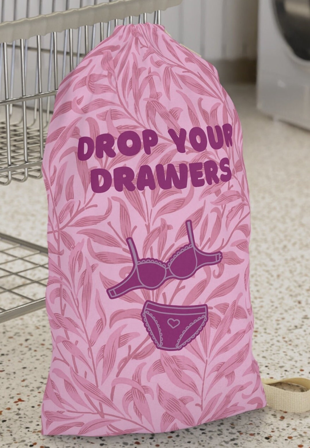 Pink Drop Your Drawers Laundry Bag - Etsy