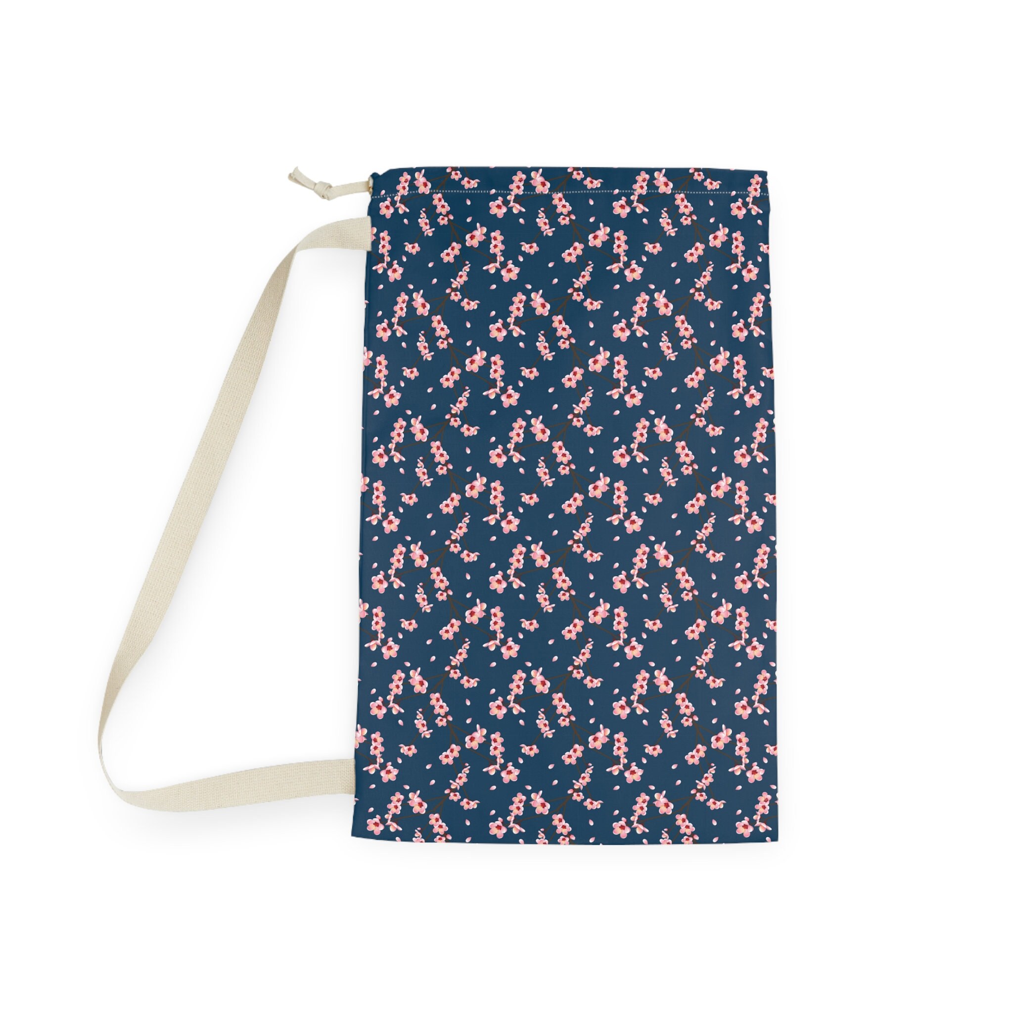 Cherry Blossom Print Laundry Bag - College Laundry Bag - Laundry Hamper ...