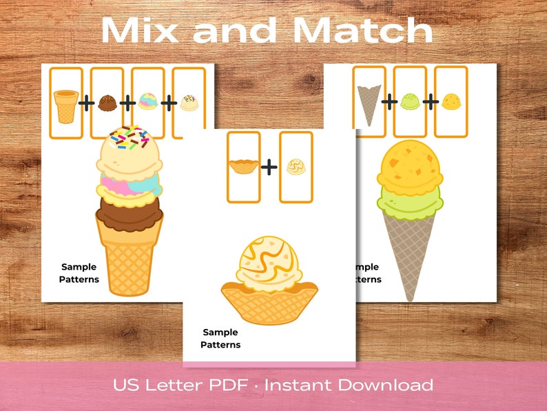 Build an Ice Cream Pretend Play, Ice Cream Pattern, Preschool Center ...