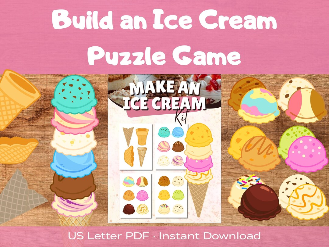 Build an Ice Cream Pretend Play, Ice Cream Pattern, Preschool Center ...