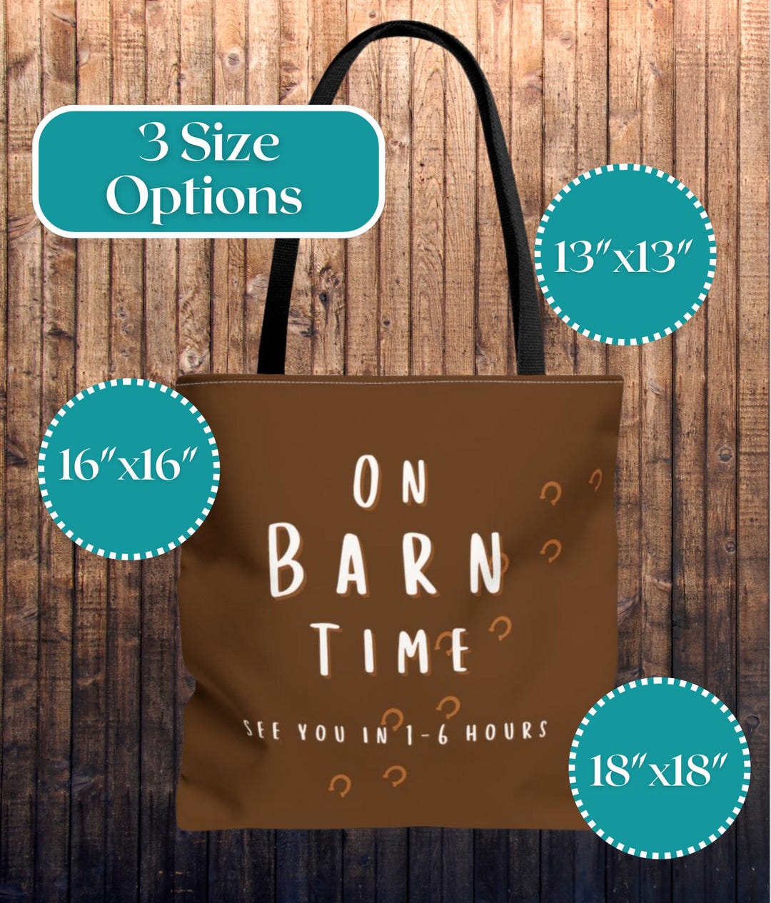 Funny Barn Tote Bag - Silly Equestrian Gift Idea for Her, Barn Mom ...