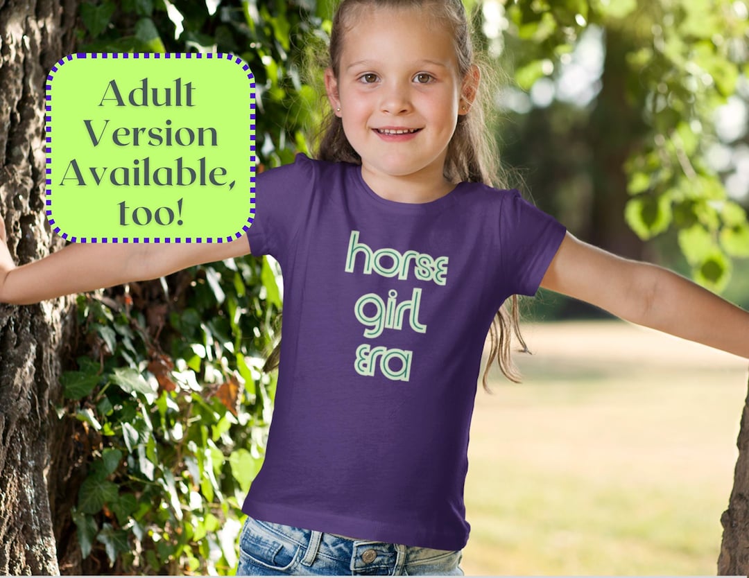 Youth Equestrian Tee, Horse Girl Era Kids T-shirt, Equestrian Lover ...