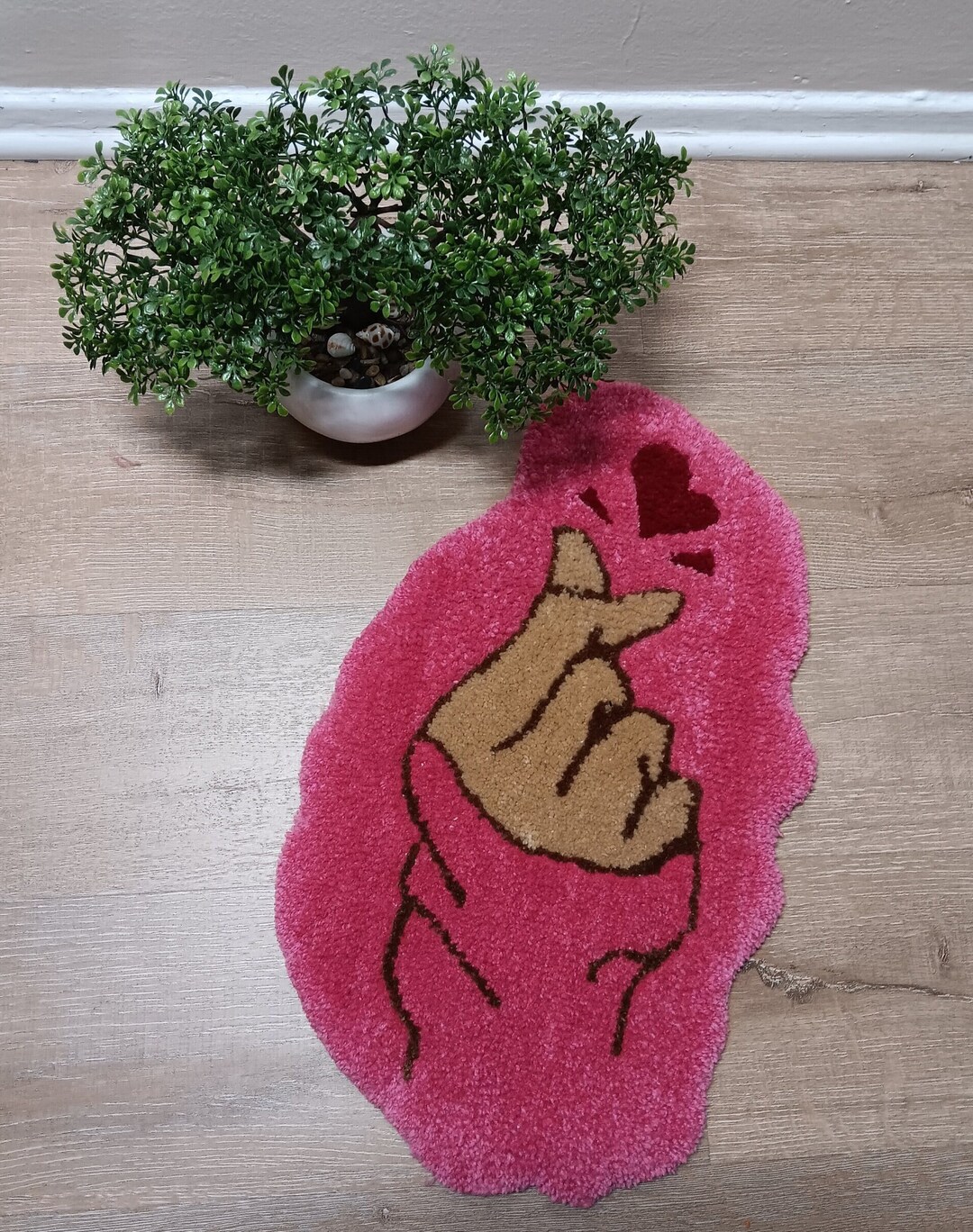 Korean Heart, Korean Heart, Tufting Art, Home Decoration - Etsy