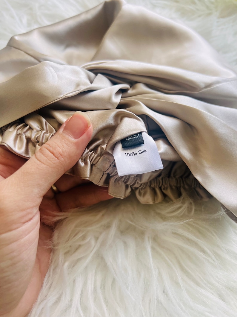 100% Premium Mulberry Silk Caps, 22mm Silk Bonnet, Twisted Hair Cap ...