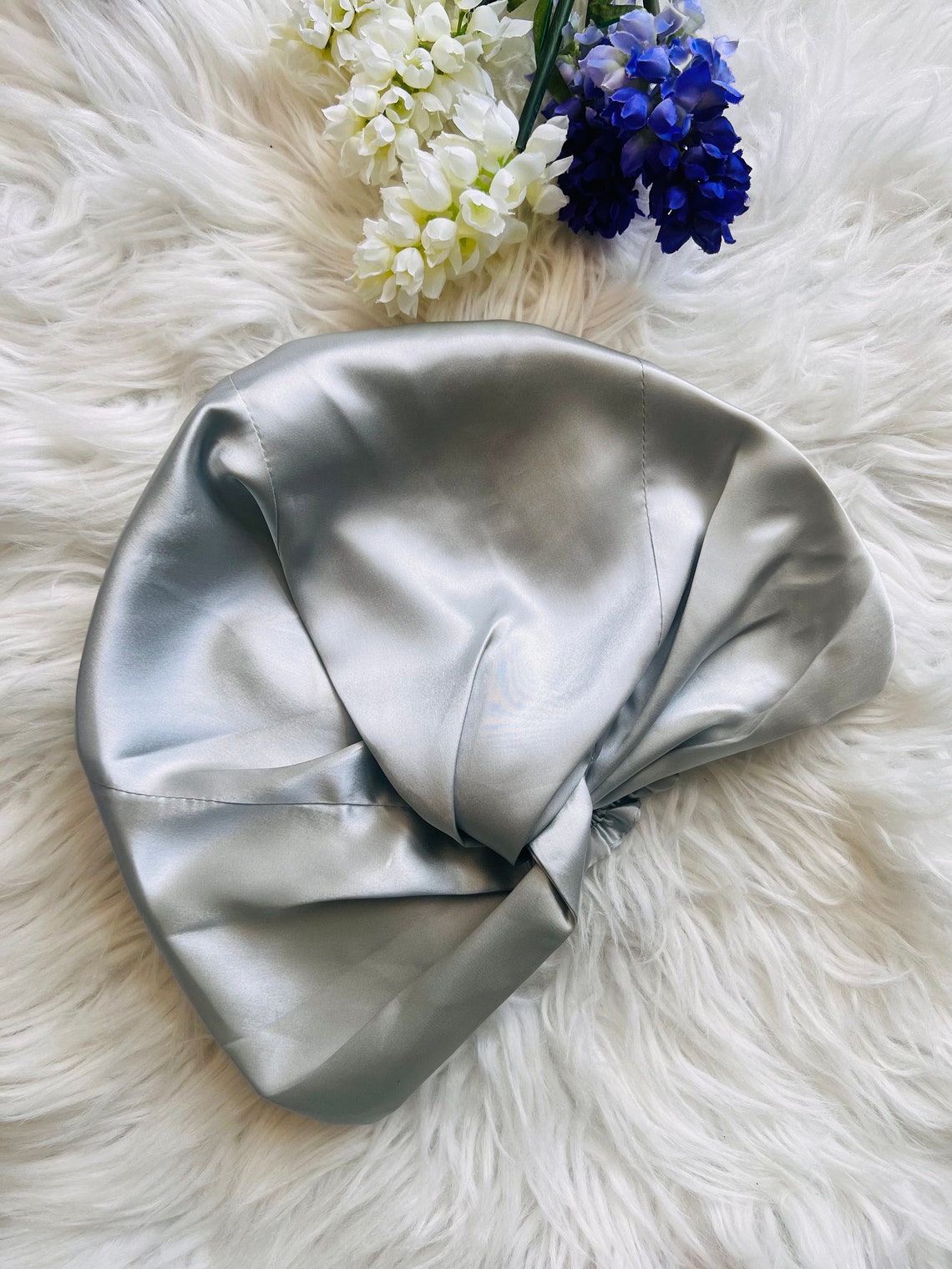 100% Premium Mulberry Silk Caps, 22mm Silk Bonnet, Twisted Hair Cap ...