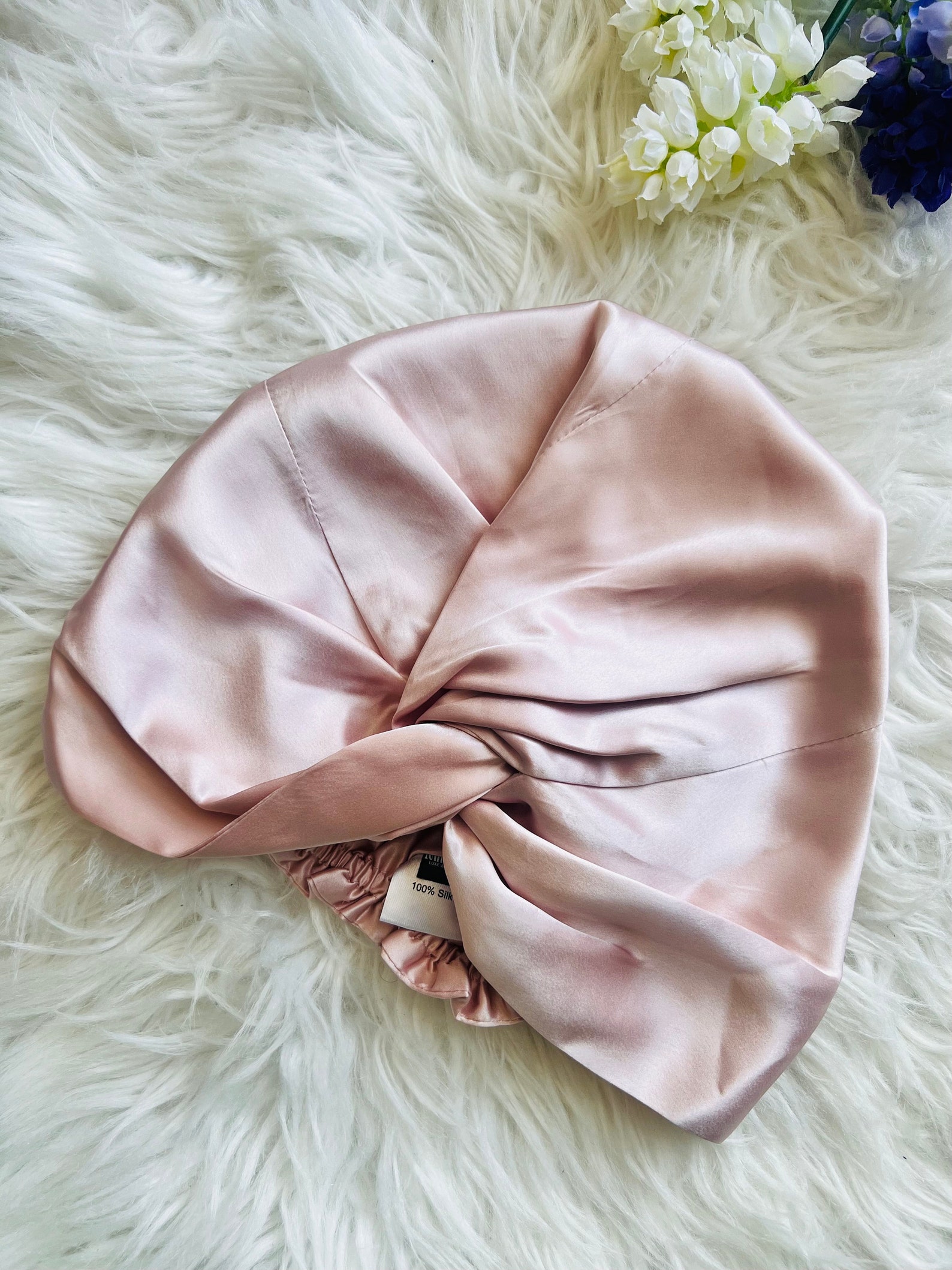 100% Premium Mulberry Silk Caps, 22mm Silk Bonnet, Twisted Hair Cap ...