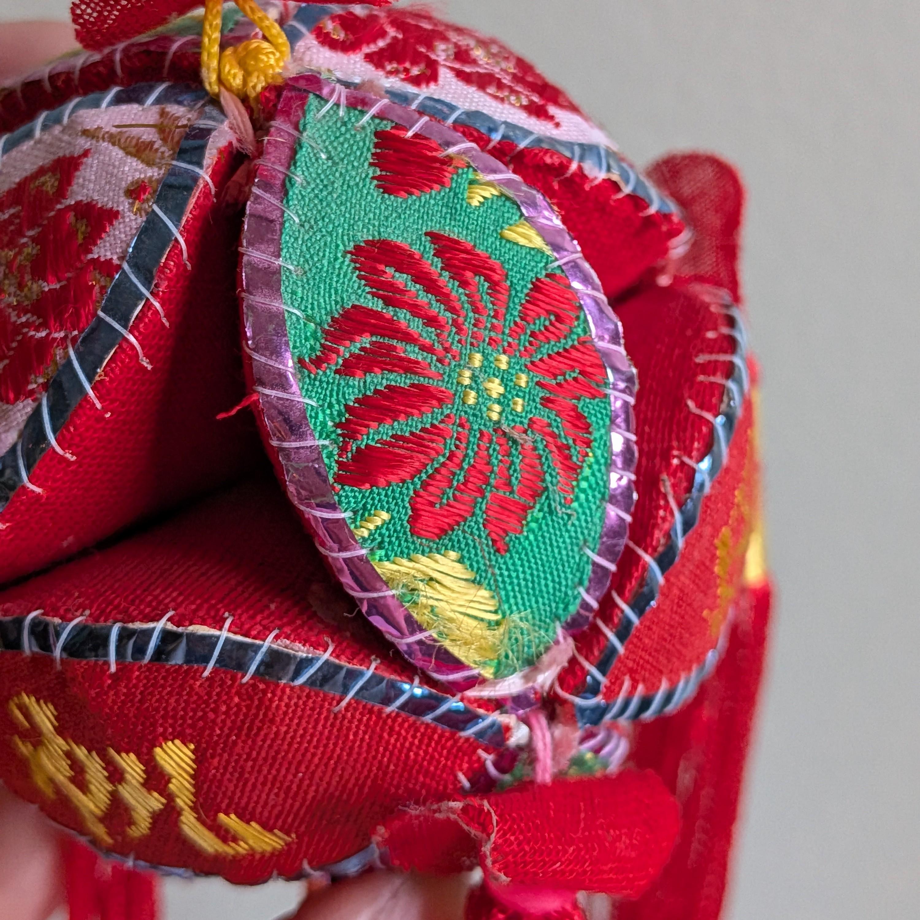 Vintage Chinese Embroidered Hanging Silk Ball Xiuqui - Etsy