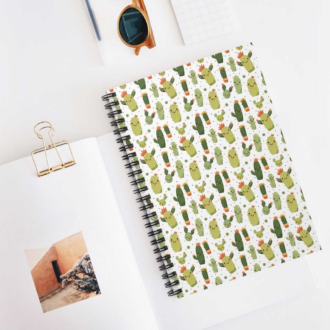 The Happy Cactus Spiral Notebook. Cactus Notebook, Desert-themed ...