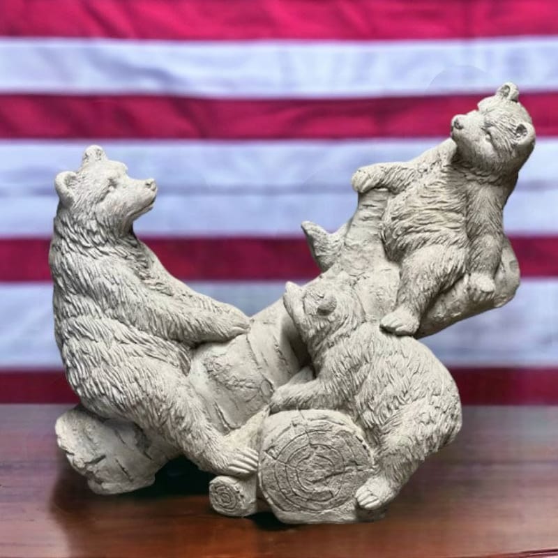 Concrete Bear Statue - Etsy