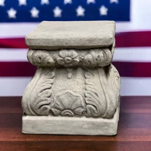 Short Square Rock Concrete Pedestal Sculpture Outdoor Pedestal Figure Stone Statue - Etsy