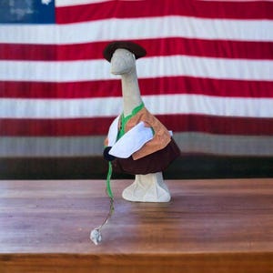 Standing Goose Statue Dressed Goose Figure Standing Duck in Dress ...