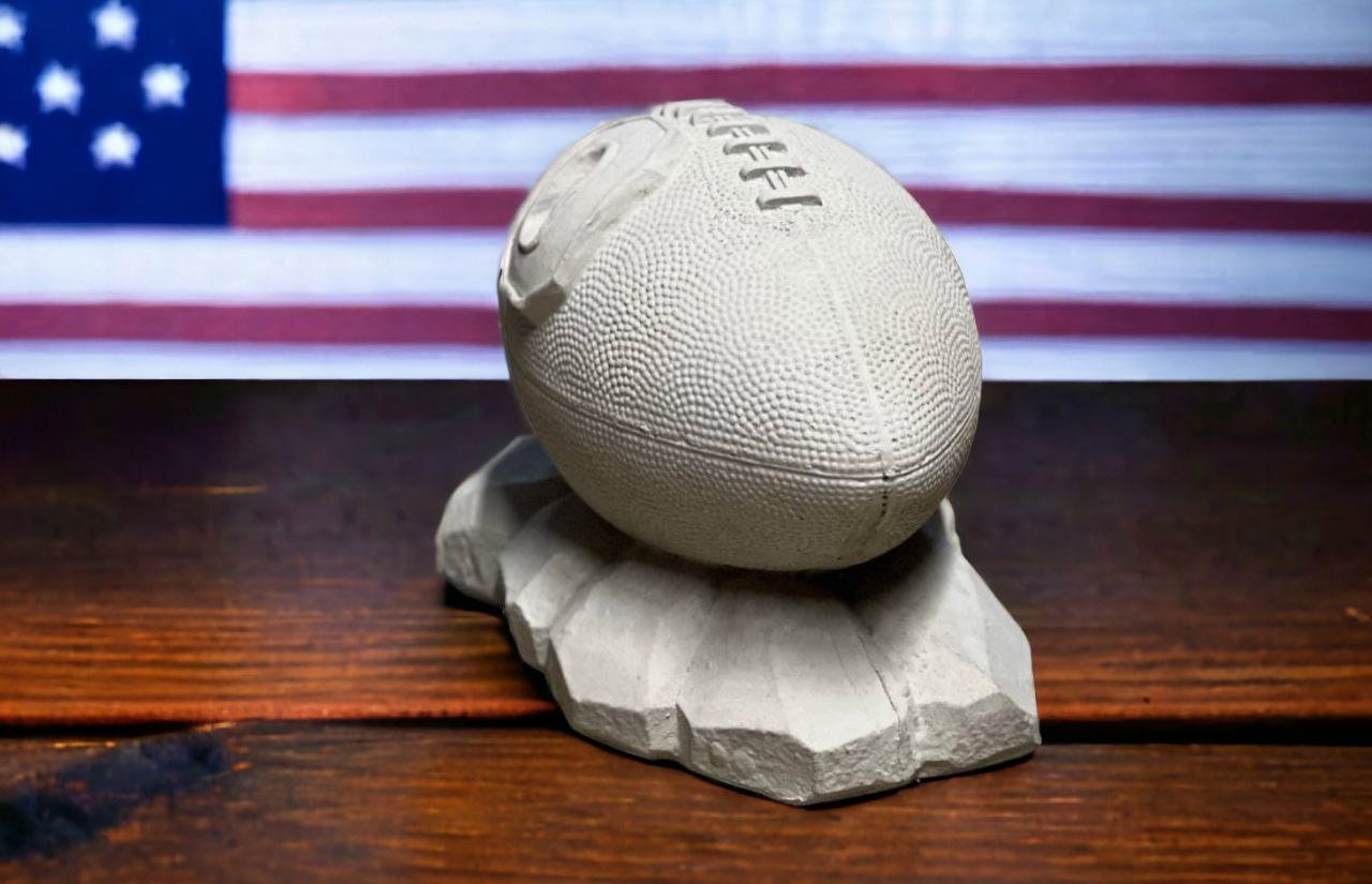 Ohio Football Statue Ball on Base Figure Concrete Football Style ...