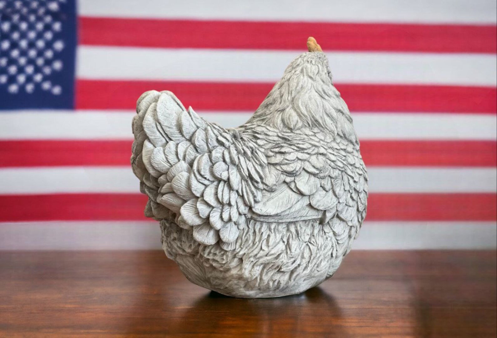Detailed Hen Chicken Statue Large Farm Chicken Sculpture Backyard Stone ...