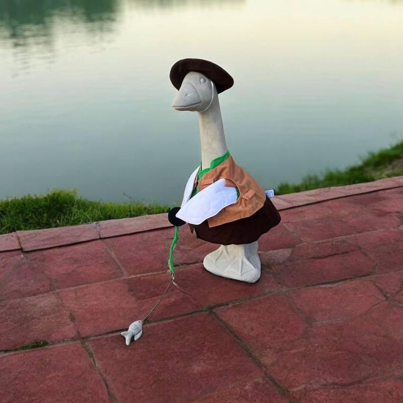 Concrete Goose Statue - Etsy
