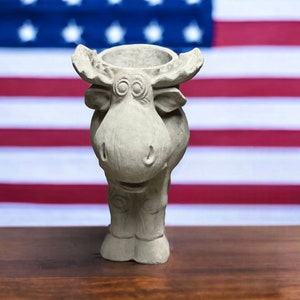 Standing Large Moose Planter Concrete Moose Flowers Pot Figurine ...