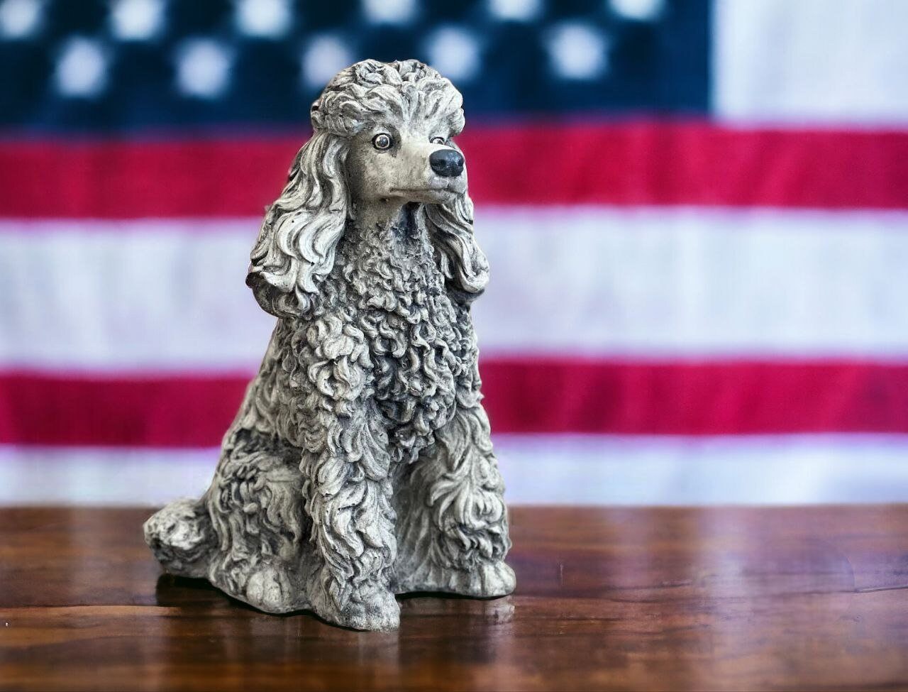Sitting Poodle Garden Statue Realistic Poodle Dog Sculpture Concrete ...
