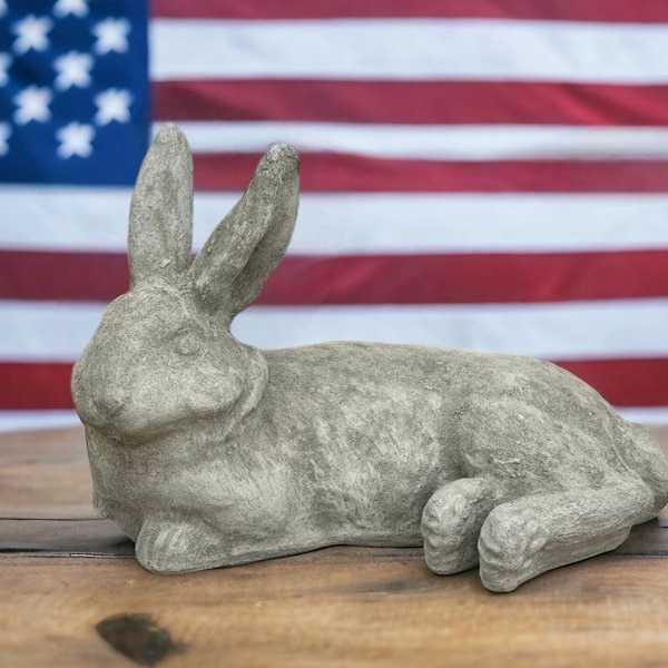Rabbit Garden Statue - Etsy