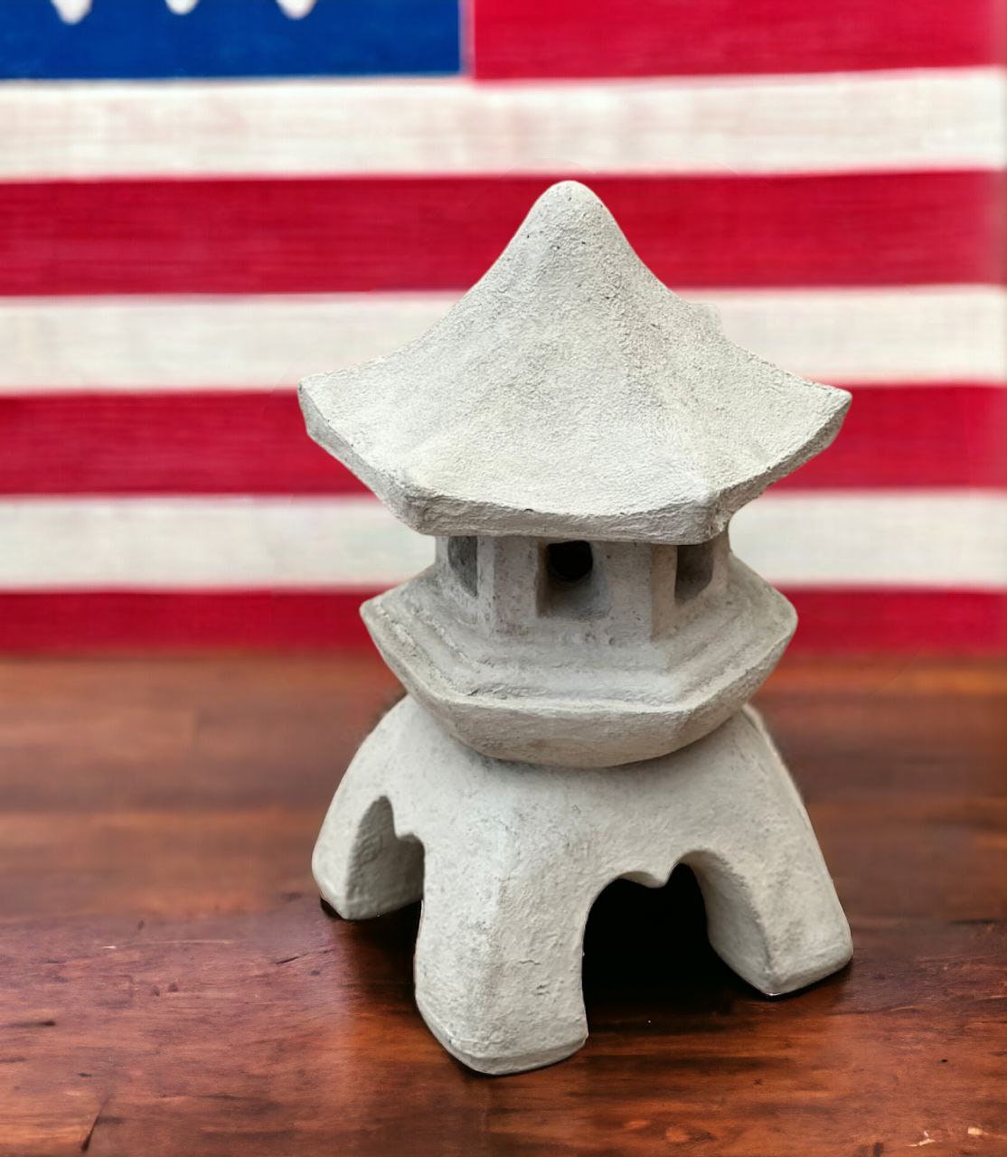 Concrete Asian Pagoda Statue Stone Oriental Lantern Outdoor Sculpture ...