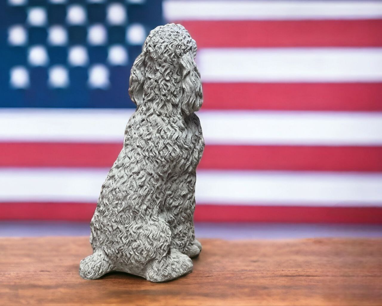 Sitting Poodle Dog Figure Detailed Poodle Dog Statue Concrete Pet ...