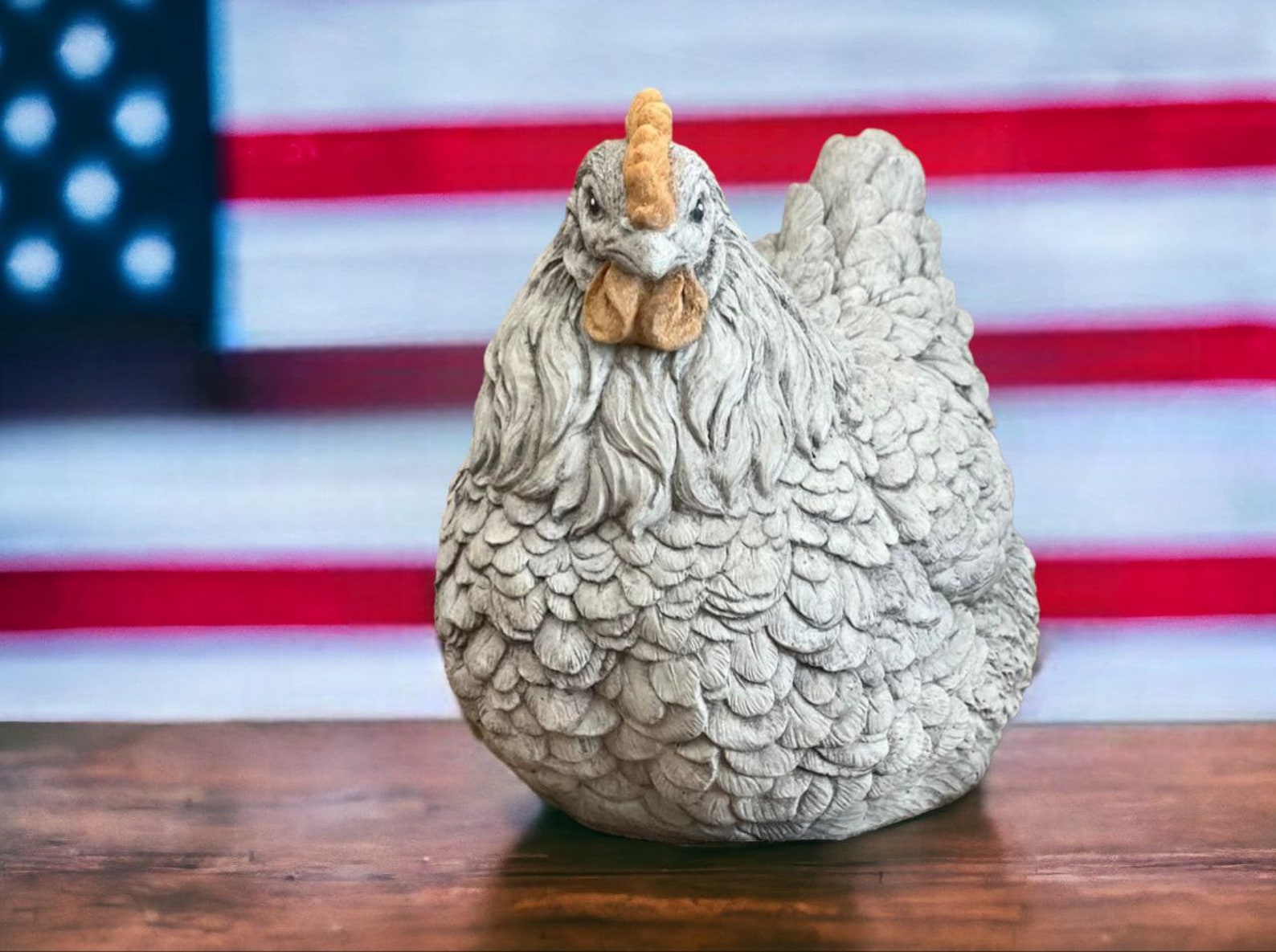 Detailed Hen Chicken Statue Large Farm Chicken Sculpture Backyard Stone ...