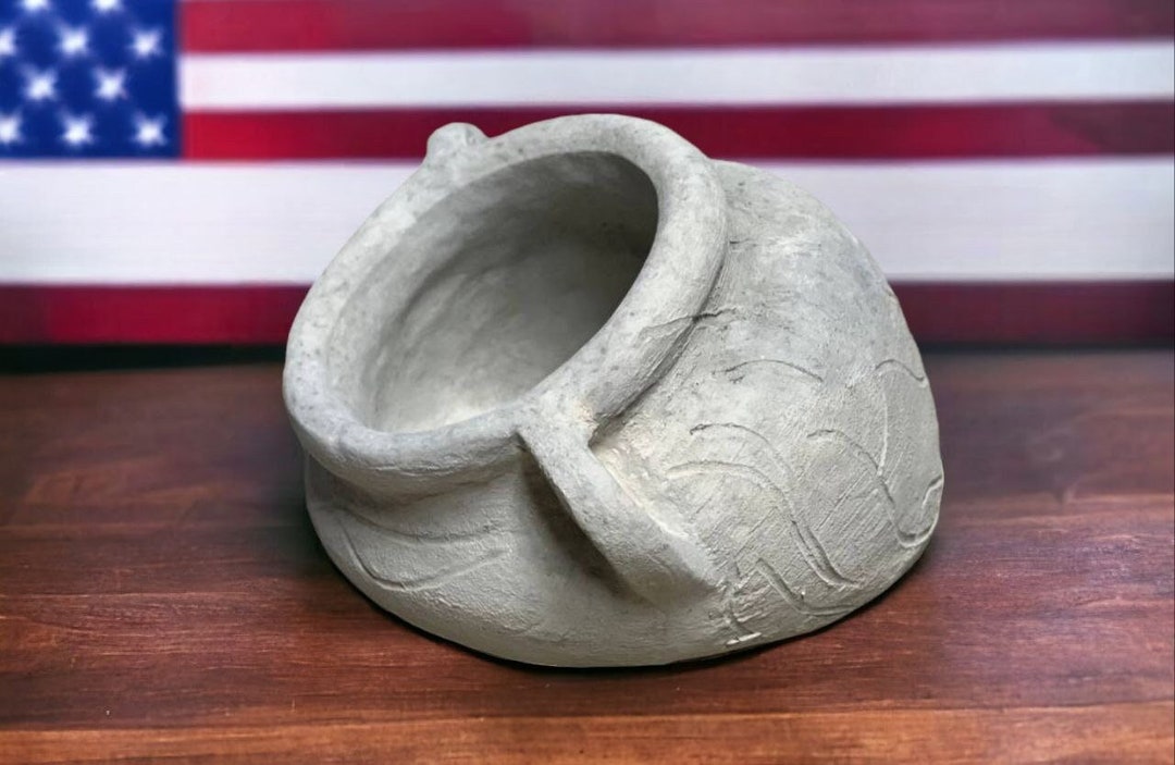Flowers Planter Figure Pot on Side Figurine Concrete Planter Sculpture ...