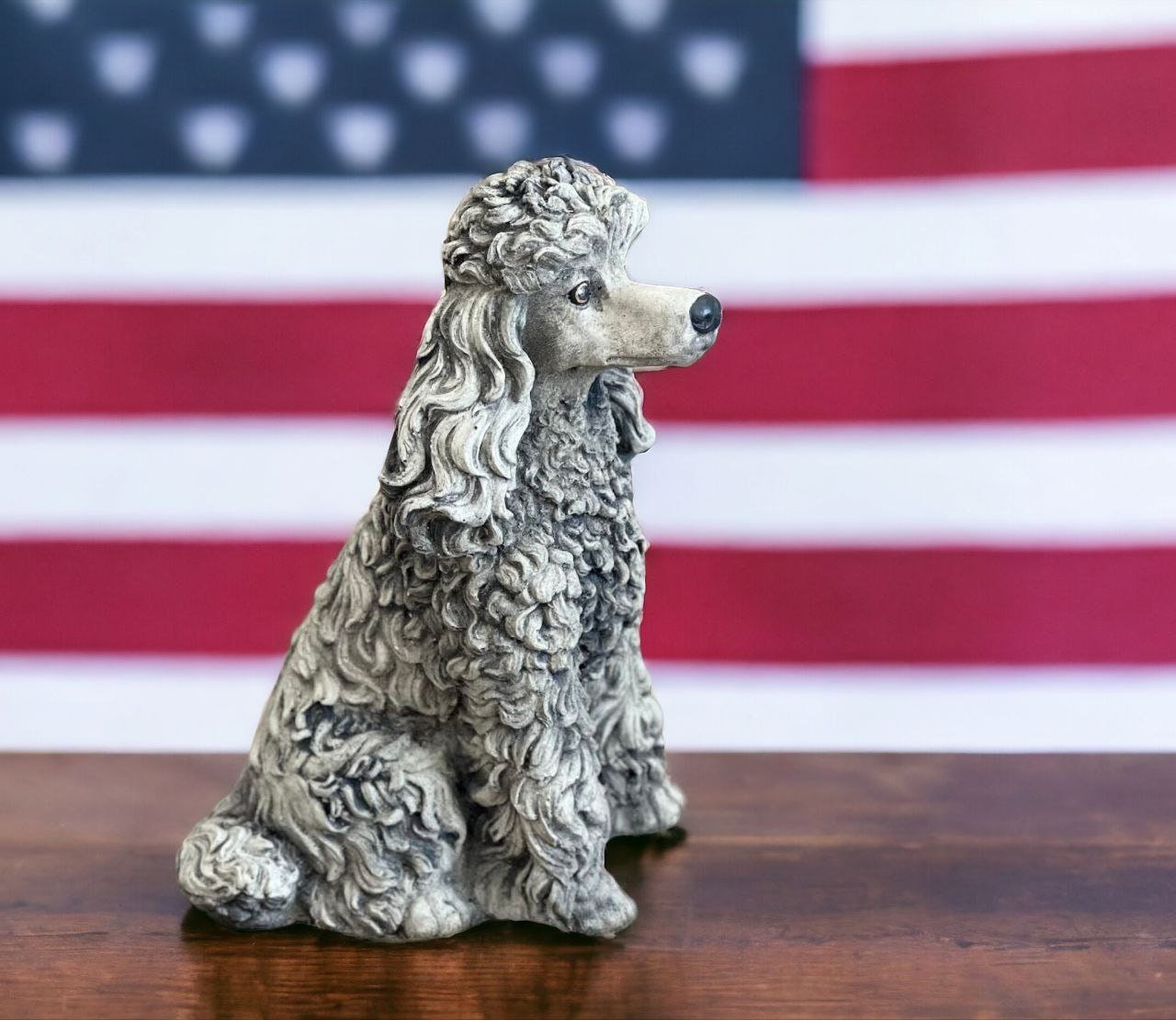 Sitting Poodle Garden Statue Realistic Poodle Dog Sculpture Concrete ...
