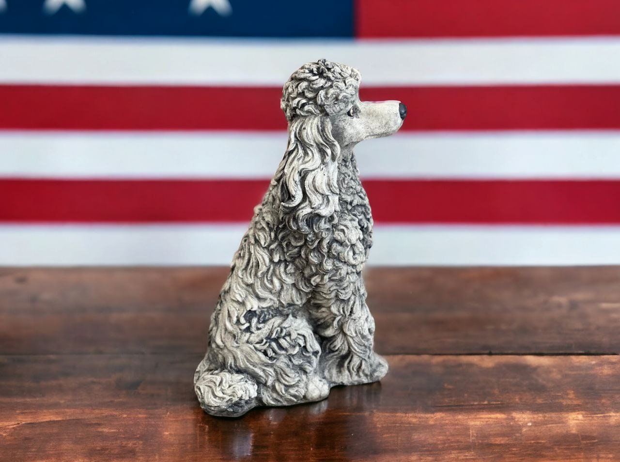 Sitting Poodle Garden Statue Realistic Poodle Dog Sculpture Concrete ...