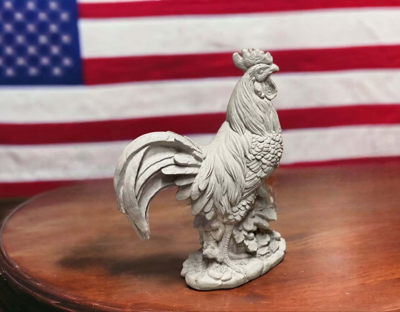 Rooster on Base Figure for Garden Detailed Massive Chicken Statue Farm ...