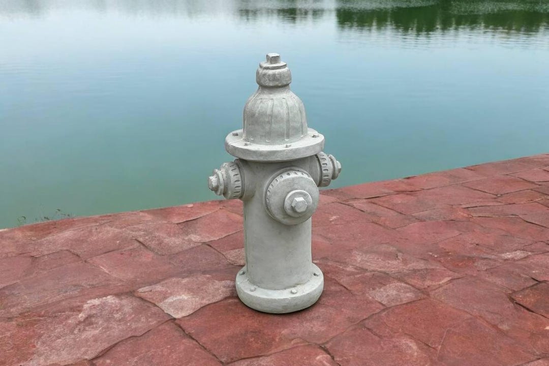 Massive Fire Hydrant Statue Water Pomp Figure Concrete Garden Sculpture ...