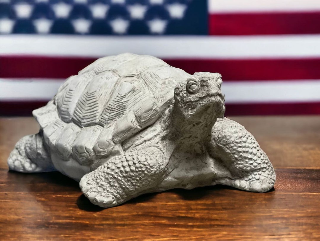 Concrete Box Turtle Statue Ocean Turtle Figure Garden Nautical ...