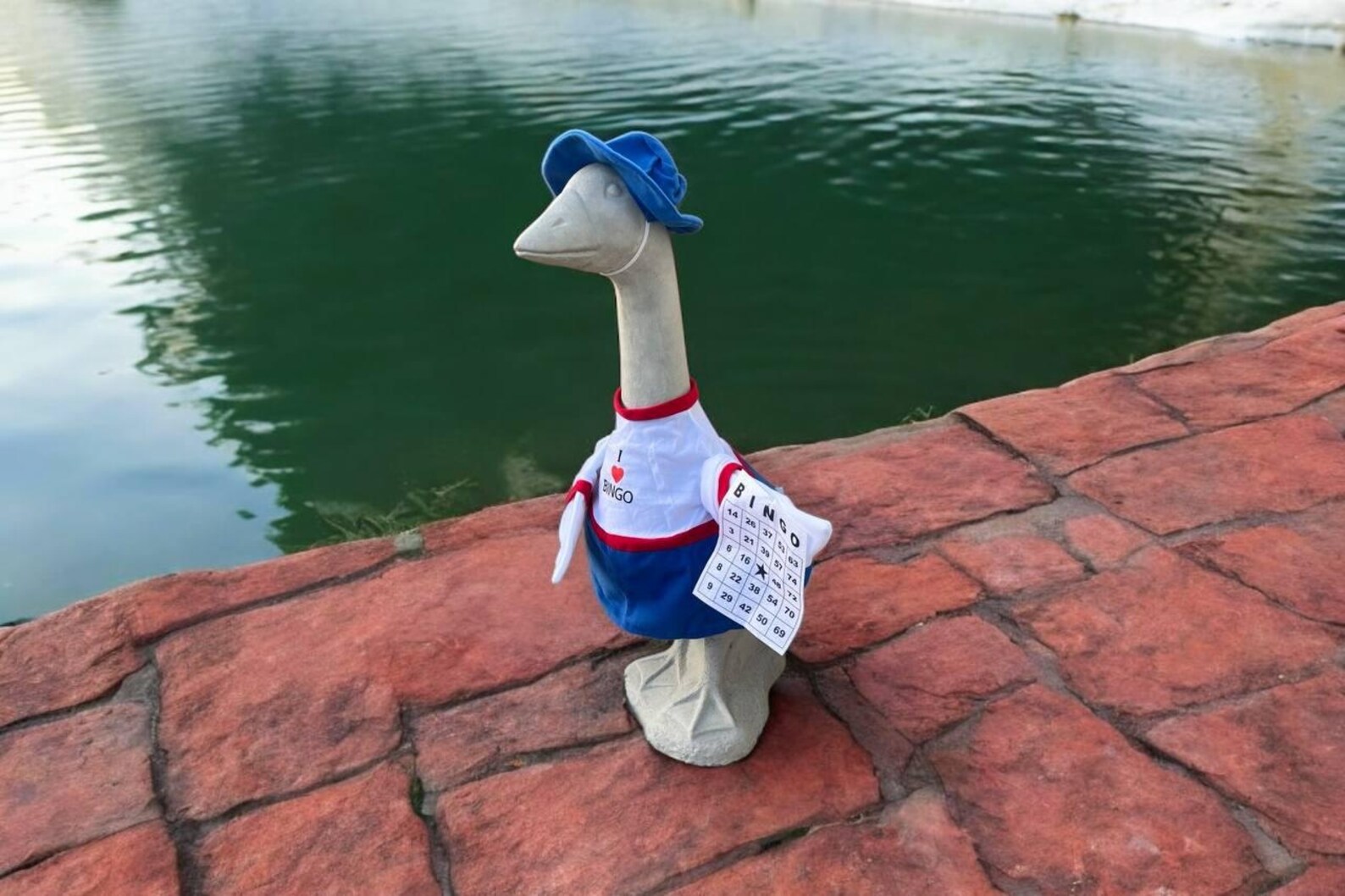 Large Goose Statue for Porch Concrete Goose Figure Massive Duck ...