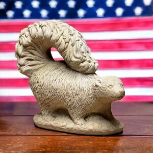 Massive Skunk on Base Statue Concrete Wild Animal Sculpture Detailed ...