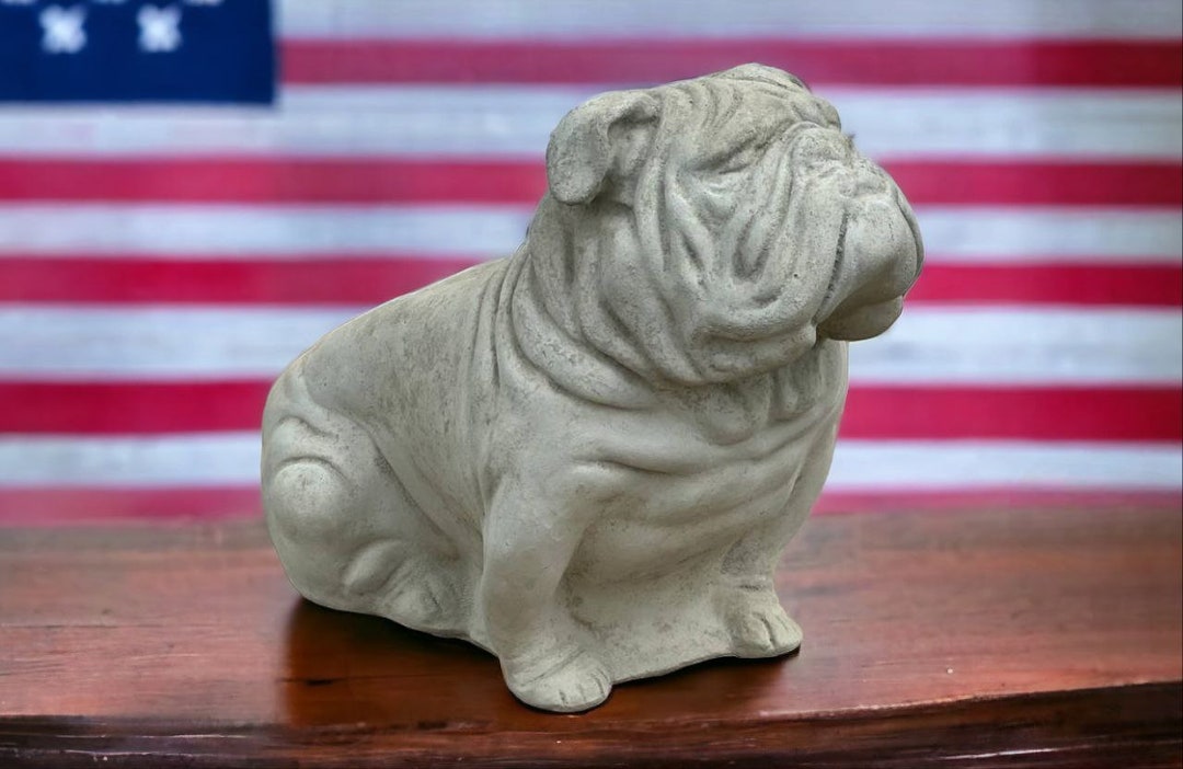Massive Bulldog Statue Concrete Bulldog Figurine Garden Bulldog ...