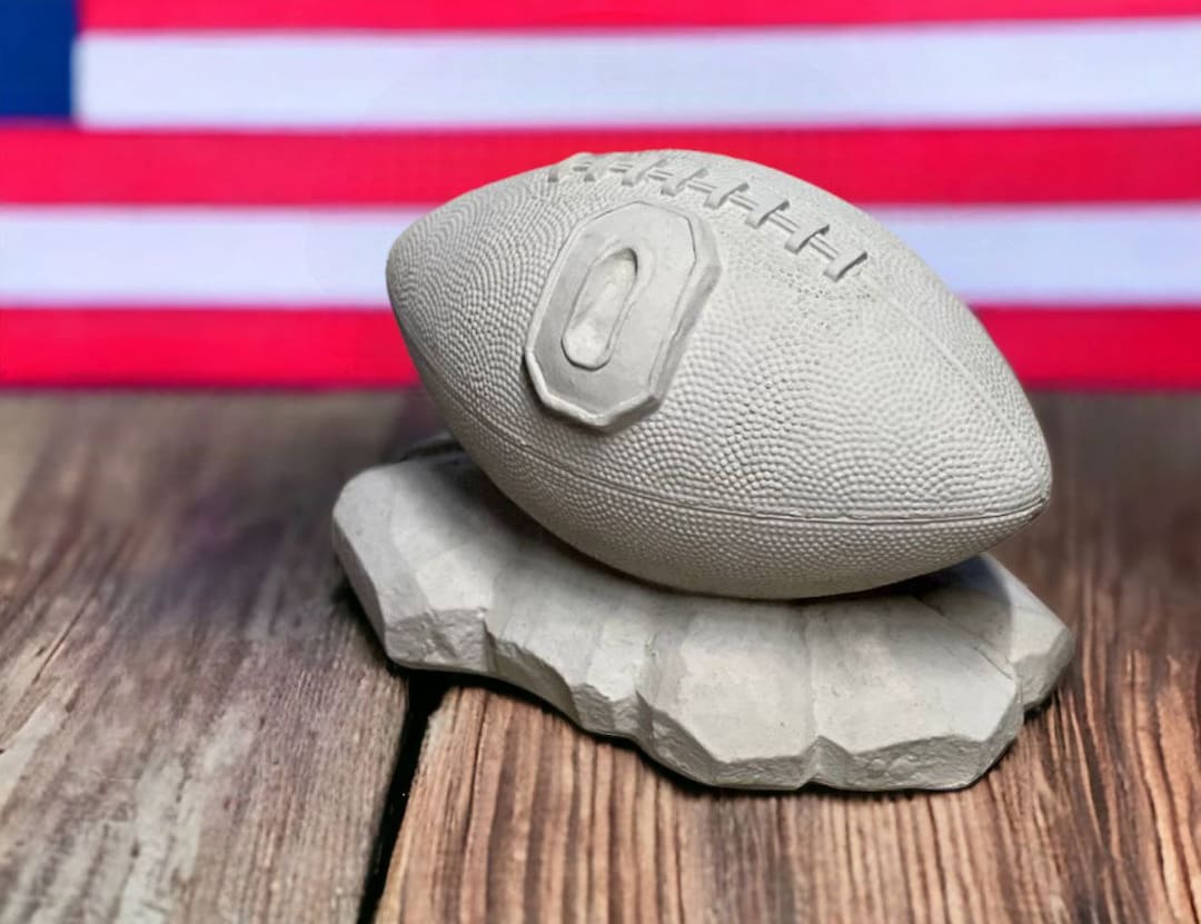 Ohio Football Statue Ball on Base Figure Concrete Football Style ...