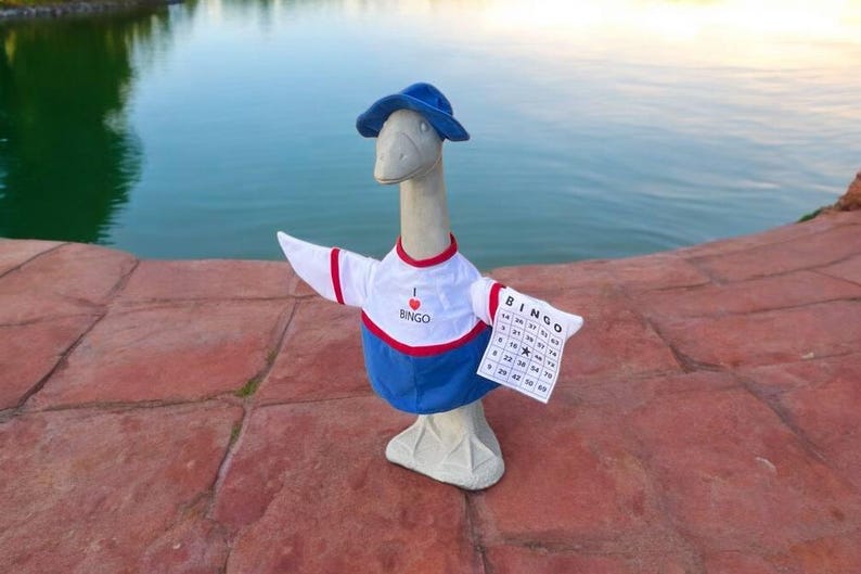 Large Goose Statue for Porch Concrete Goose Figure Massive Duck ...