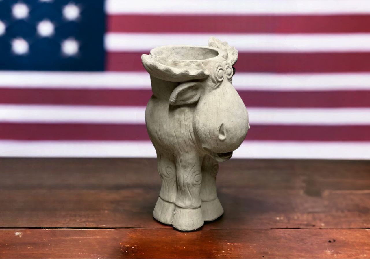 Standing Large Moose Planter Concrete Moose Flowers Pot Figurine ...