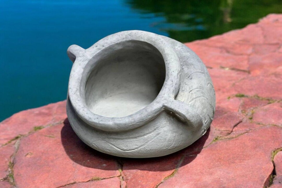 Pot for Flowers Statue Greek Planter Sculpture Detailed Pot Concrete ...