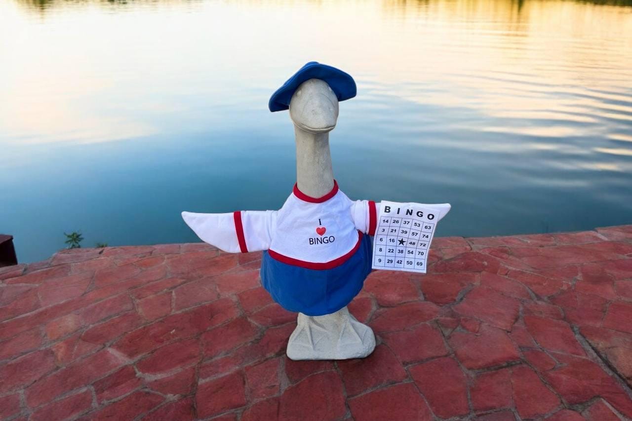 Large Goose Statue for Porch Concrete Goose Figure Massive Duck ...