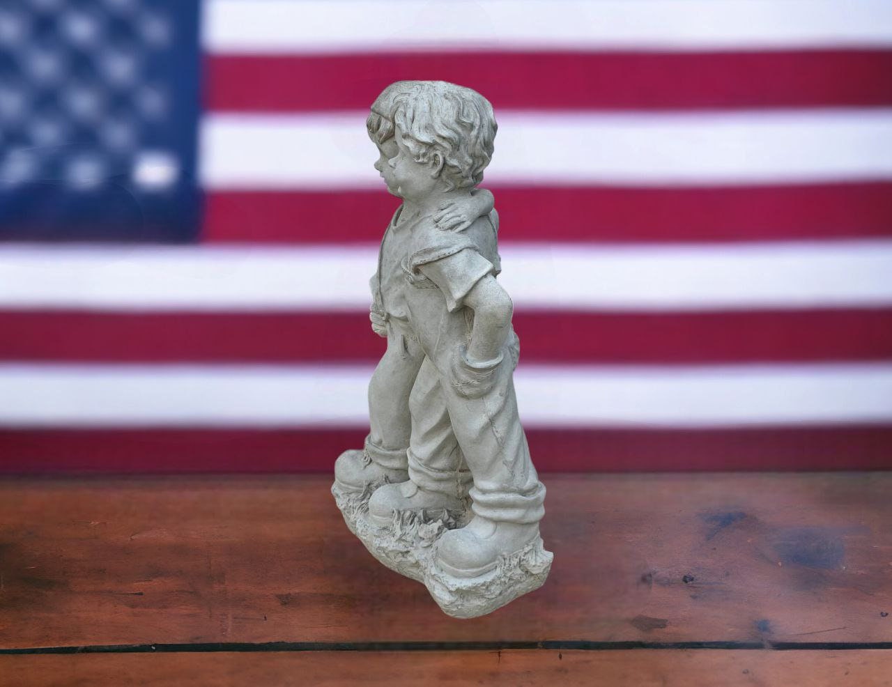 Two Boys Statue Baseball Kid With Friend Figure Boys on Base Sculpture ...