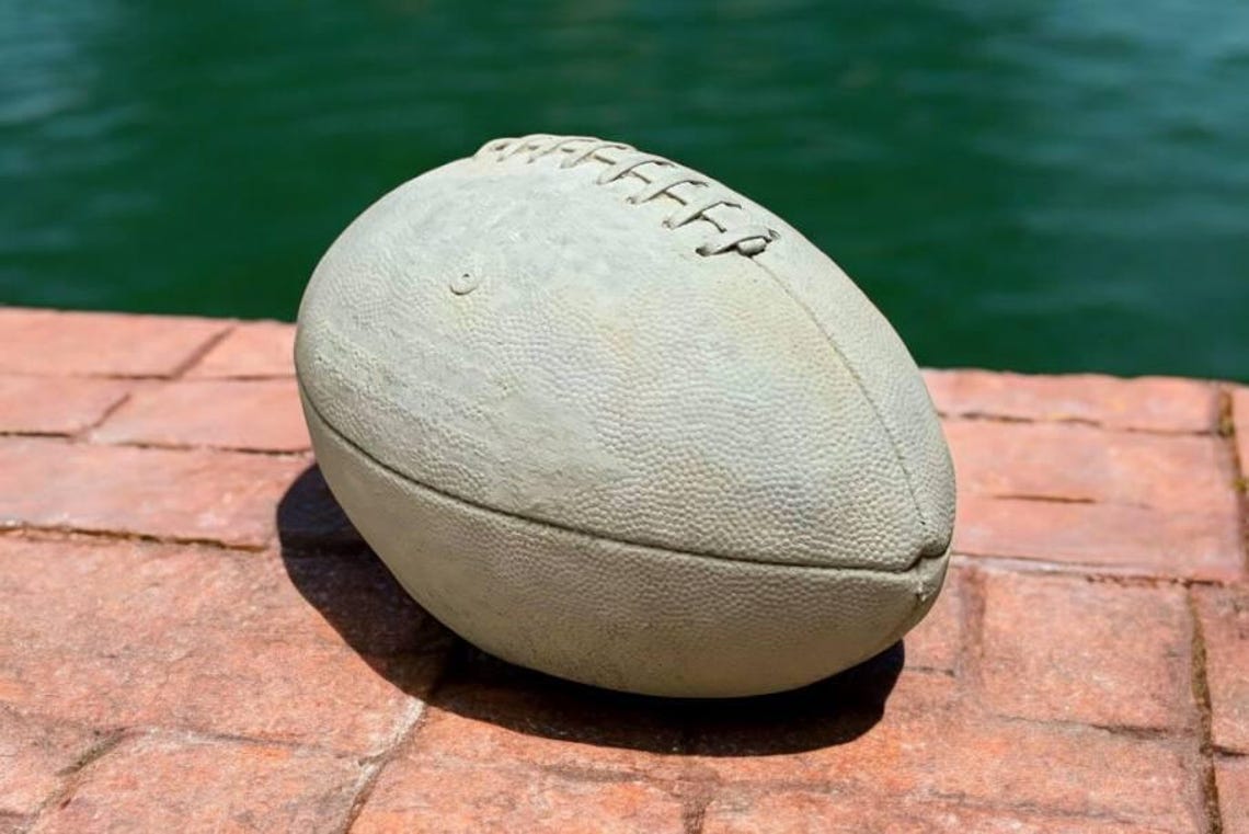 Concrete Football Figure Football Fans Gift Idea Soccer Sculpture ...