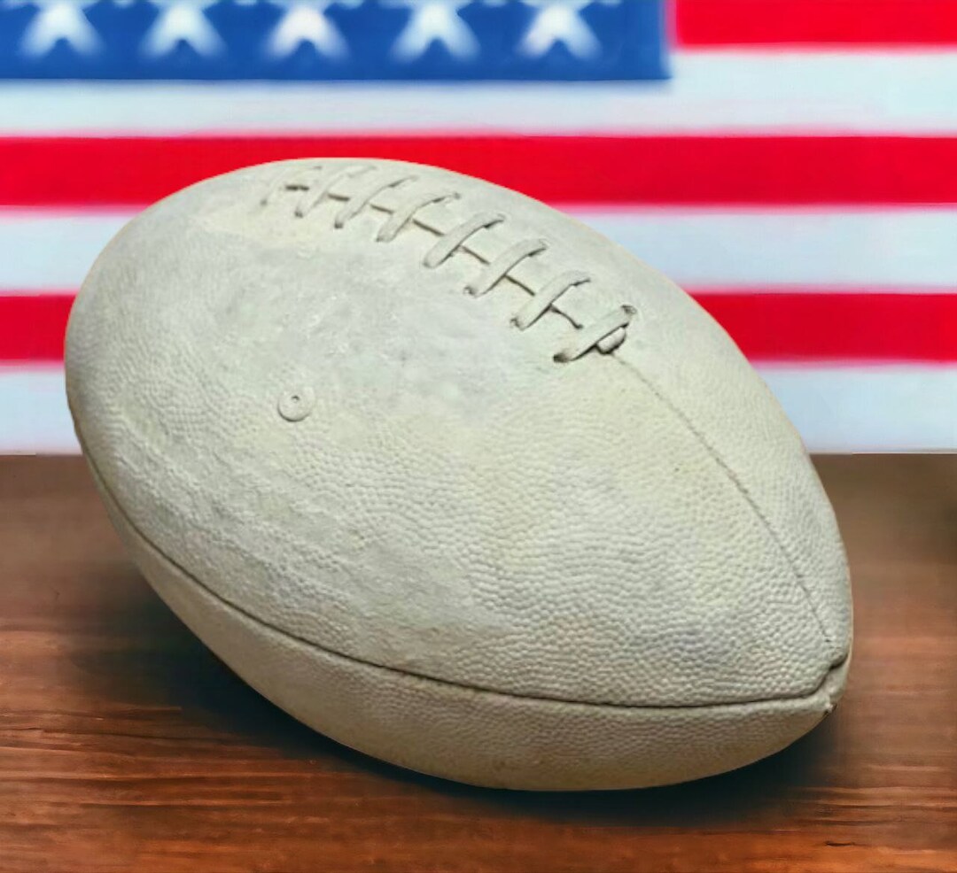 Football Style Garden Statue Concrete Ball Gift Figure Outdoor Football ...