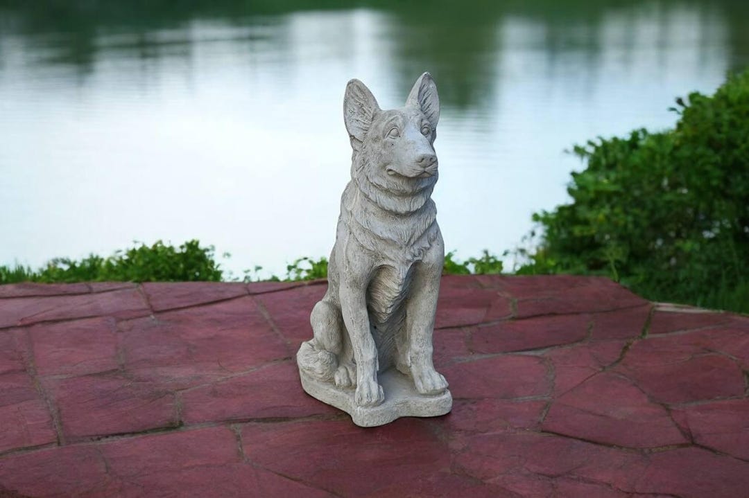 Sitting German Shepherd Dog Statue German Shepherd Sculpture Dog ...