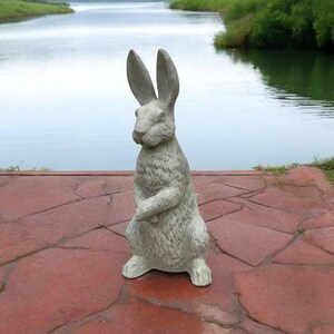 Massive Standing Rabbit Figure Ears up Bunny Statue Stone Outdoor ...