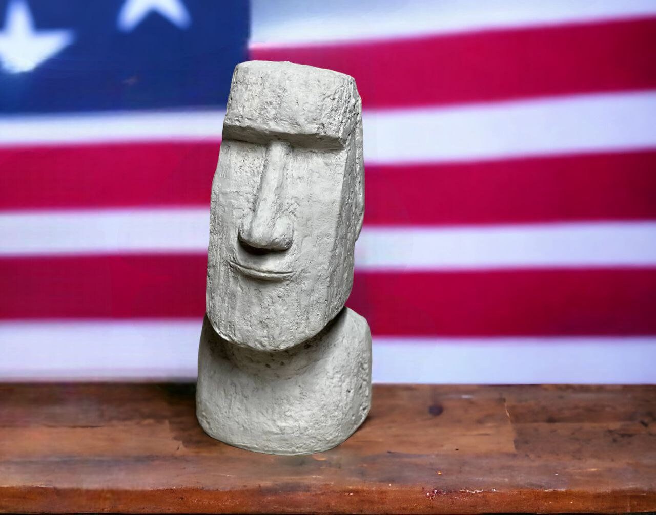 Moai Head Statue Large Easter Island Figure Cozy Garden Sculpture Made ...