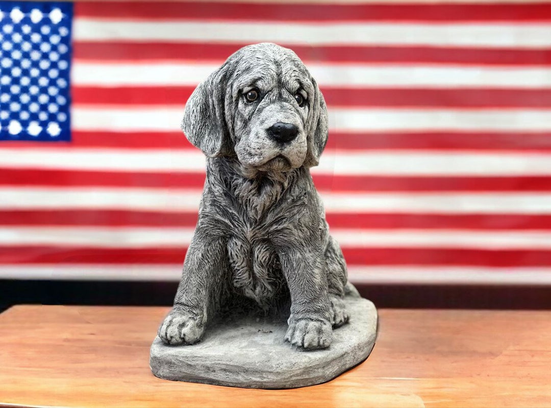 Sitting Labrador Puppy Statue Concrete Labrador Dog Figurine Outdoor ...