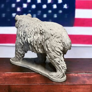 Grizzly Bear Statue Large Grizzly Bear on Base Figurine Wild Animal ...