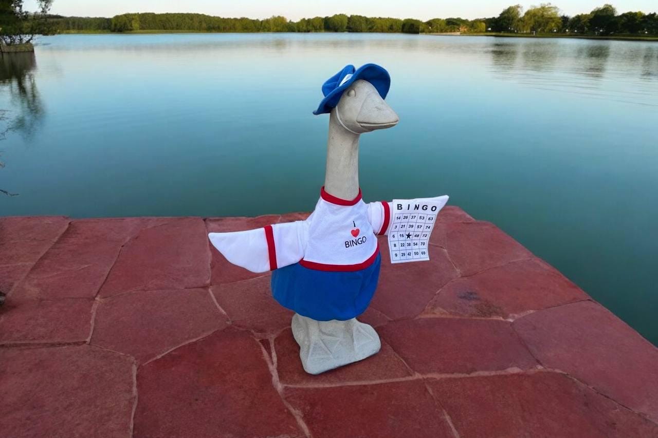 Large Goose Statue for Porch Concrete Goose Figure Massive Duck ...