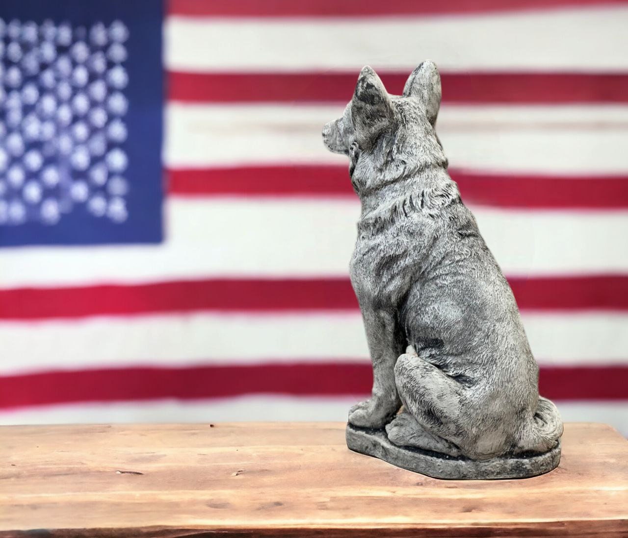 Sitting German Shepherd Dog Figure Stone German Shepherd Statue ...