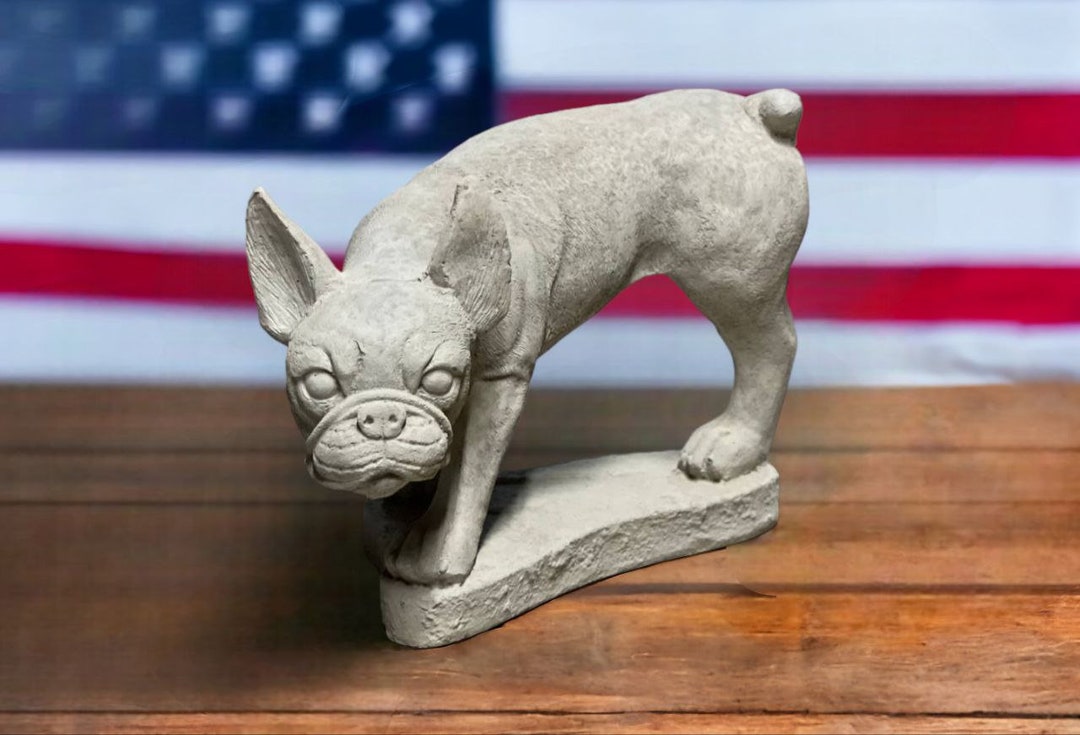 Concrete Dog Statue Leg Lifted Dog Figure Outdoor Dog Memorial Made in ...