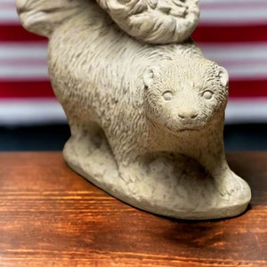 Massive Skunk on Base Statue Concrete Wild Animal Sculpture Detailed ...